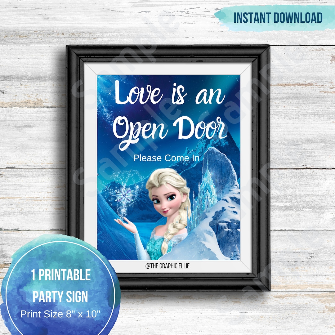 Frozen Welcome Sign, Birthday Party Signs, Printable Signs, Frozen ...