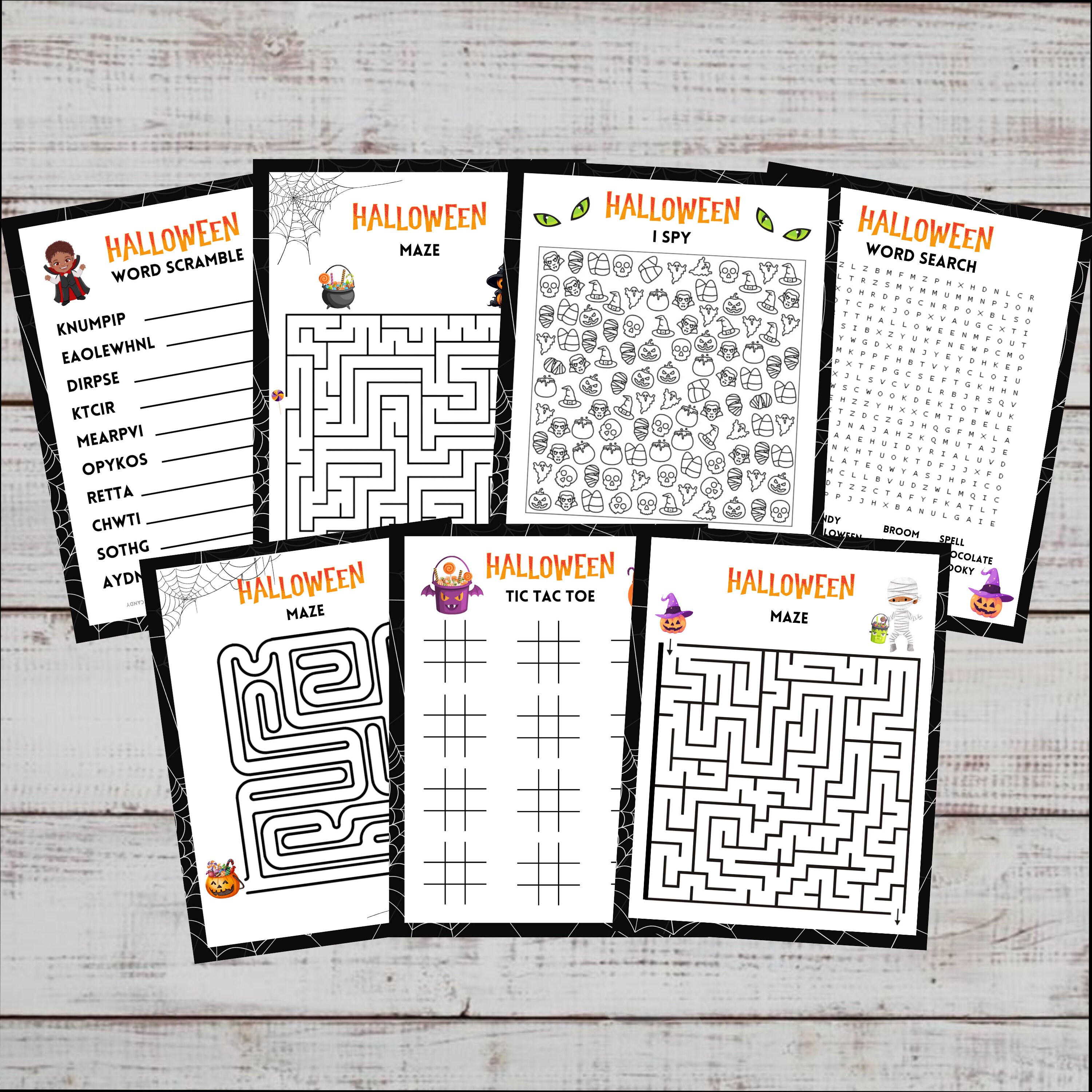 Halloween Activity Pack, Printable, Kids Activity, Halloween Fun, Party ...