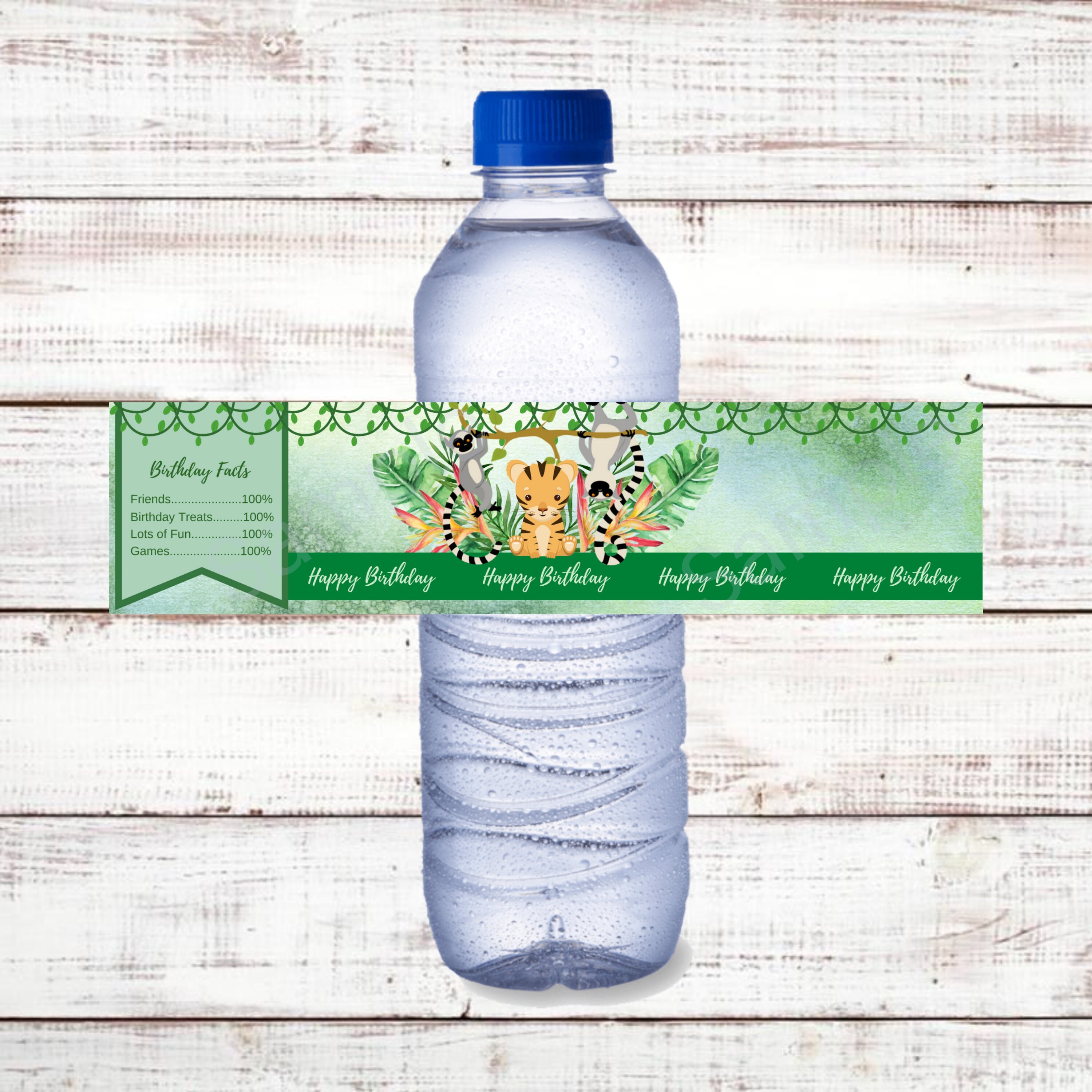 Jungle Water Bottle Label, Safari Bottle Label, Water Label, Jungle ...