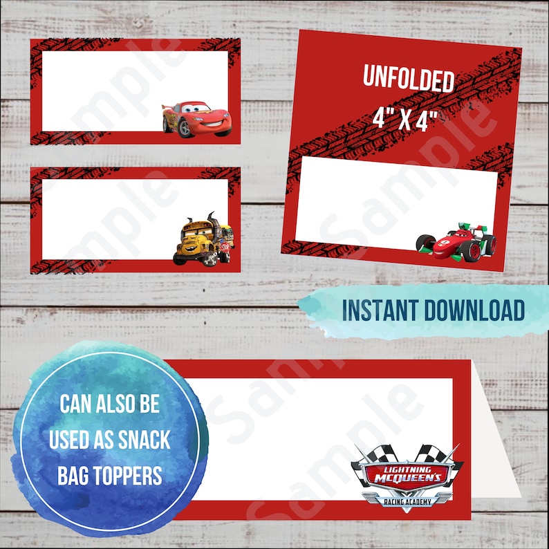 Cars Food Tent Label, Cars Food Label, Cars Food Cards, Food Label ...
