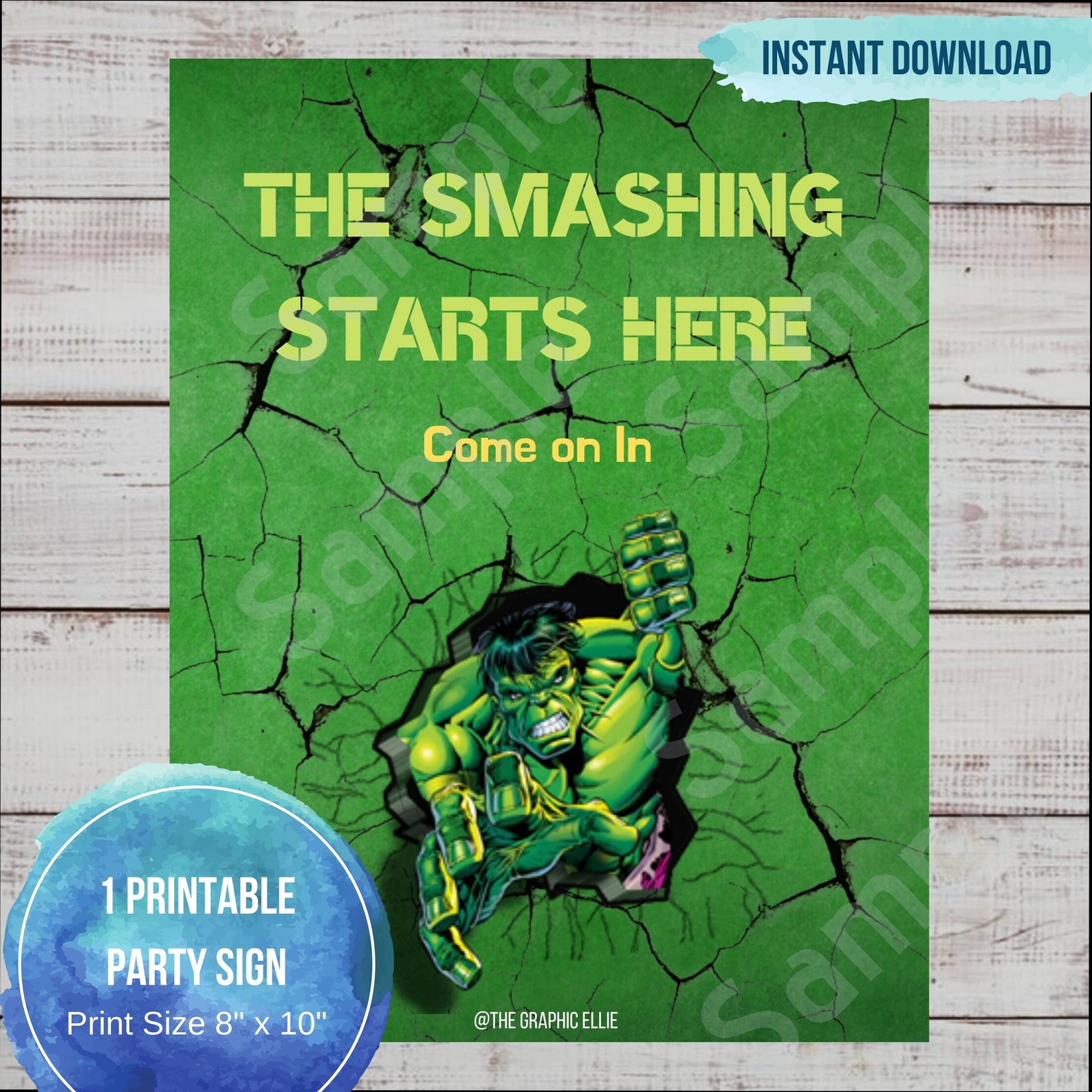 The Hulk Welcome Sign,birthday Party Sign,printable Sign,hulk Smash ...