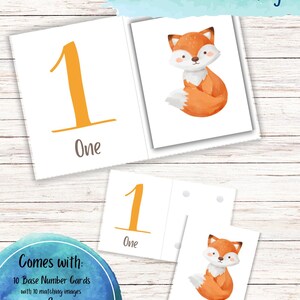 Fall Numbers 1-10 Matching Activity for Toddler Montessori Printable ...