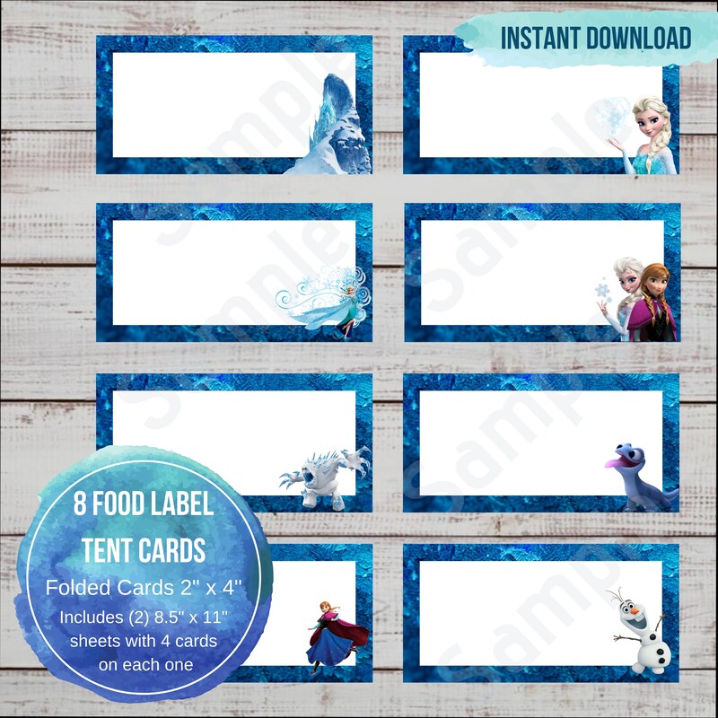 Frozen Place Cards - Etsy
