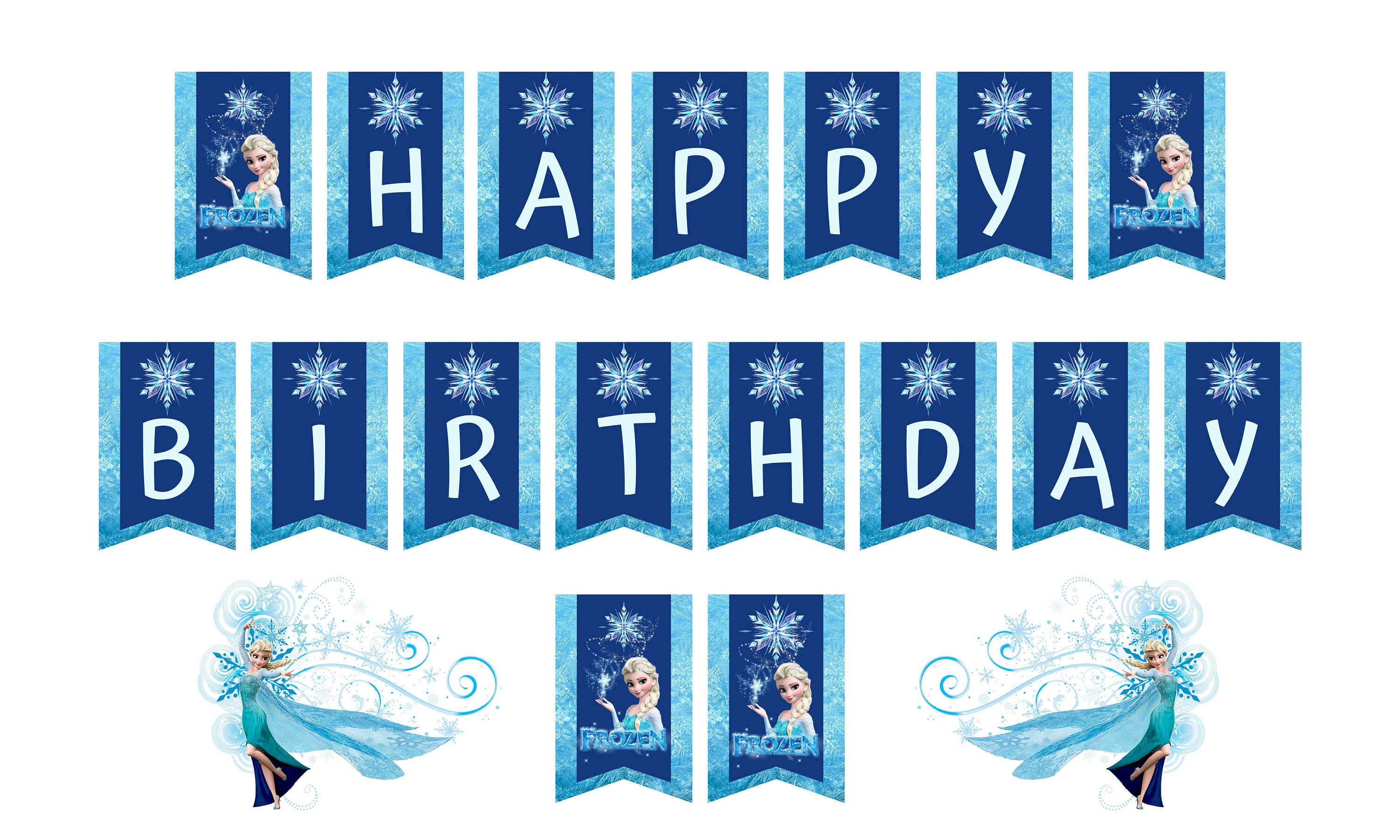 Frozen Banner Diy Banner Party Supplies Birthday Party Etsy