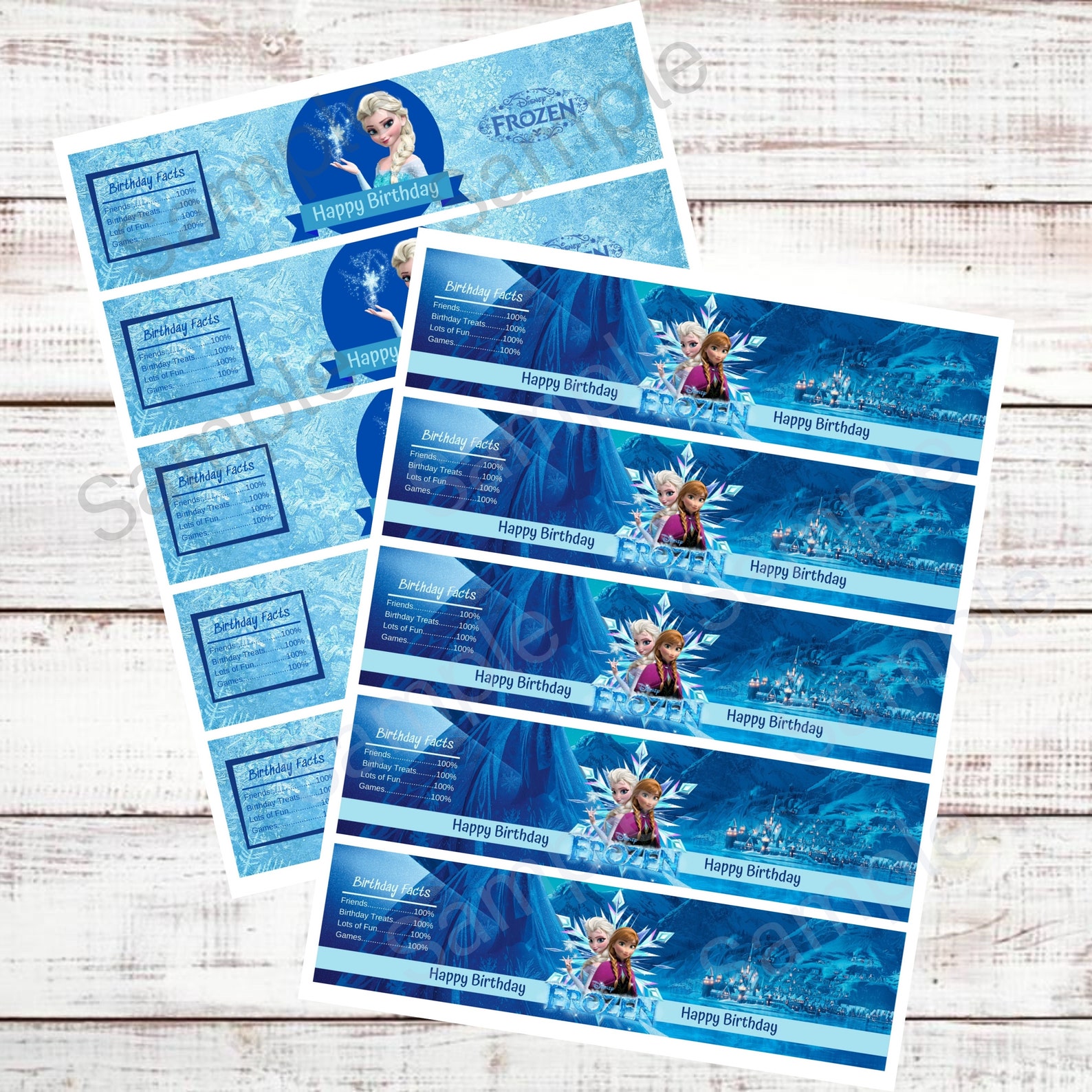 Printable Frozen Water Bottle Labels Frozen Water Labels Etsy