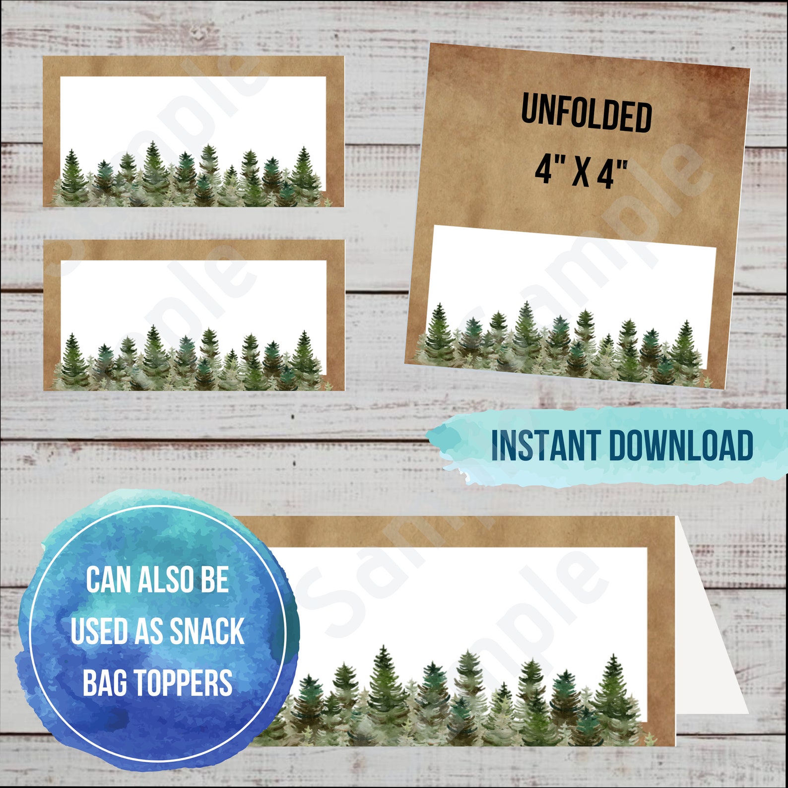 Fall Forest Food Tent Label, Woodland Food Label, Outdoors Food Cards ...