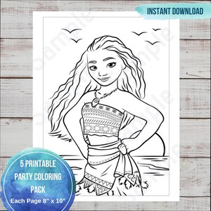 Moana Activity and Coloring Pack, Printable, Kids Activity, Moana ...