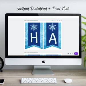 Frozen Banner, DIY Banner, Party Supplies, Birthday Party, Printable ...