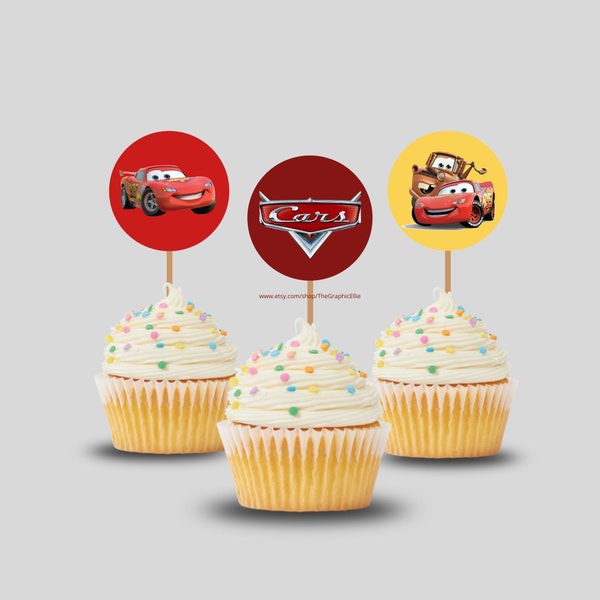 Cars Cupcake Toppers - Etsy
