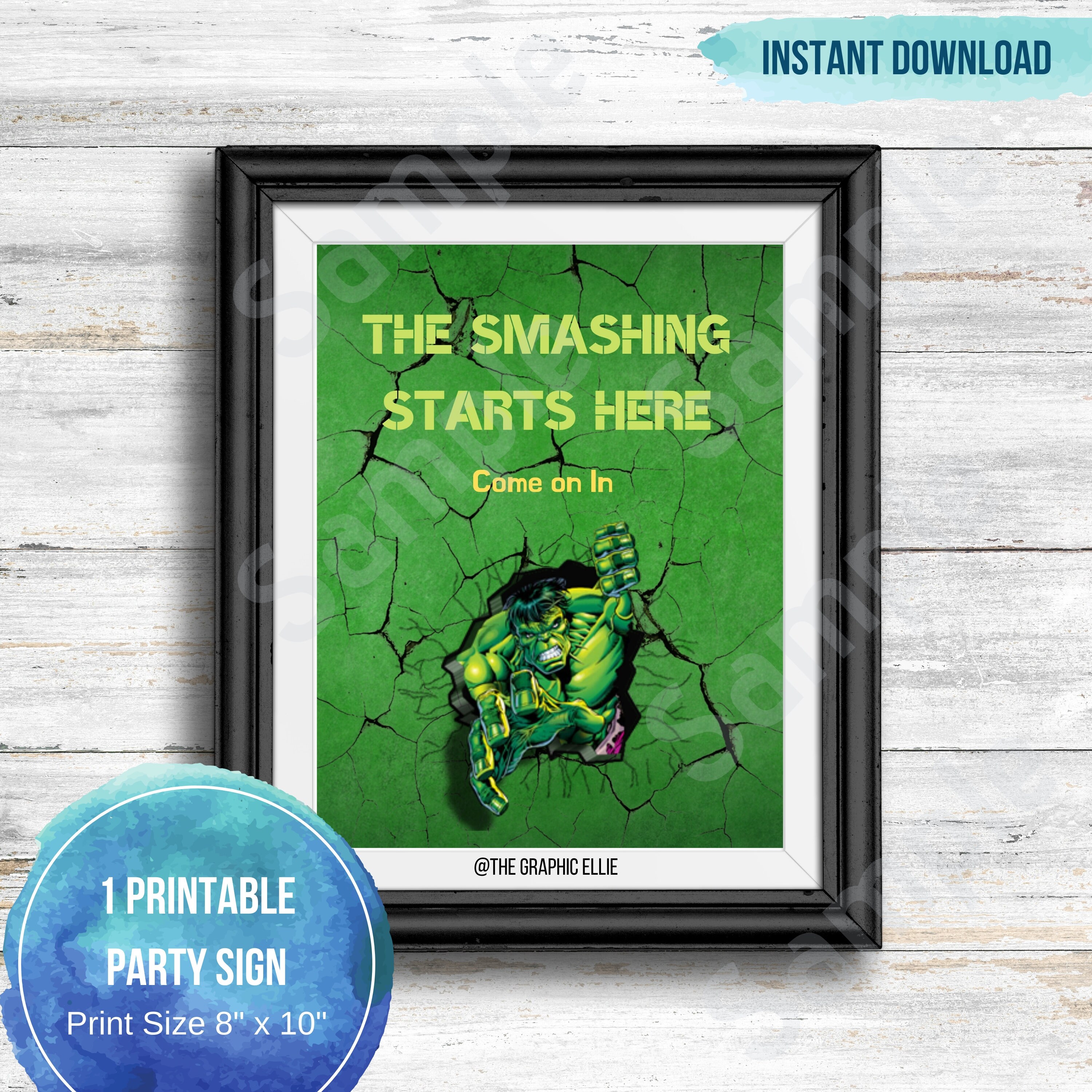 The Hulk Welcome Sign,birthday Party Sign,printable Sign,hulk Smash ...