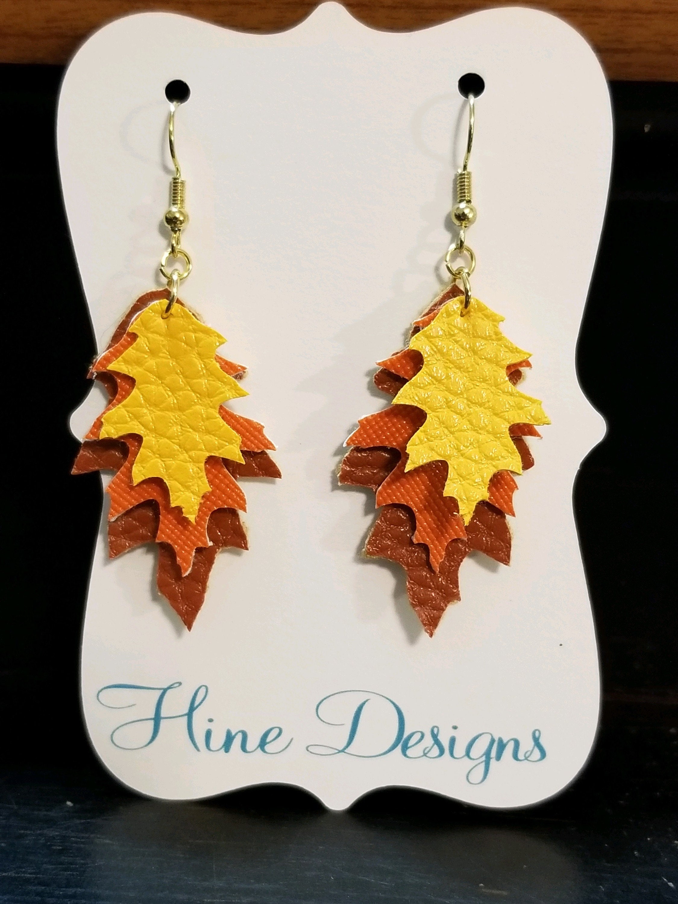 Fall Leaves Earrings - Etsy