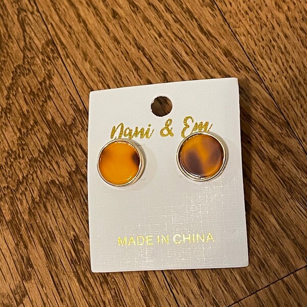 Tortoise Shell Earrings - Etsy