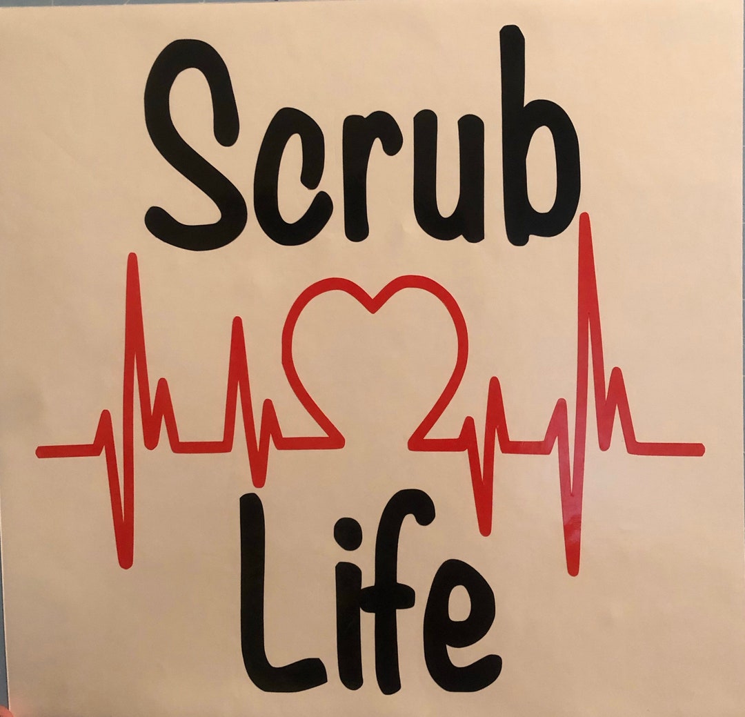 Scrub Life Car Decal - Etsy