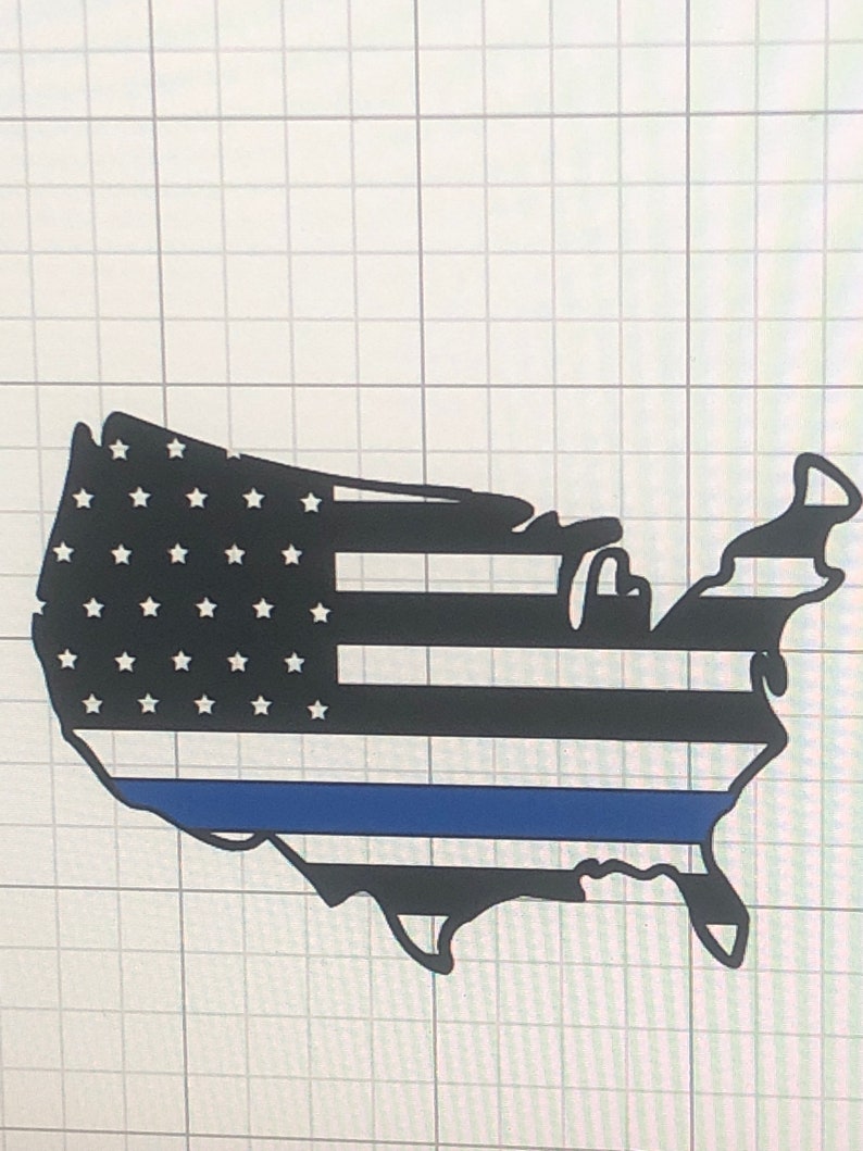 Thin Blue Line Decals - Etsy