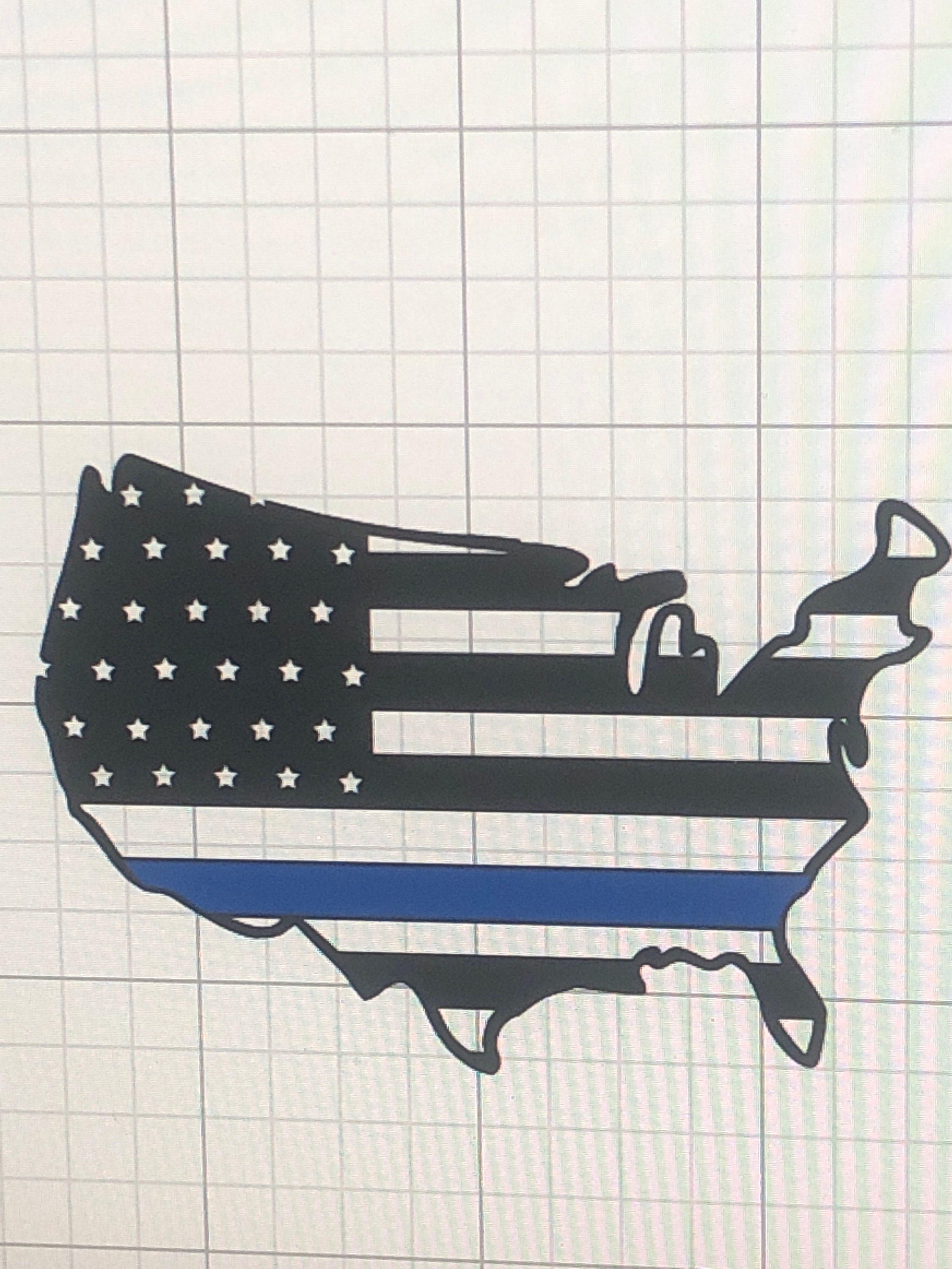Thin Blue Line Decals - Etsy