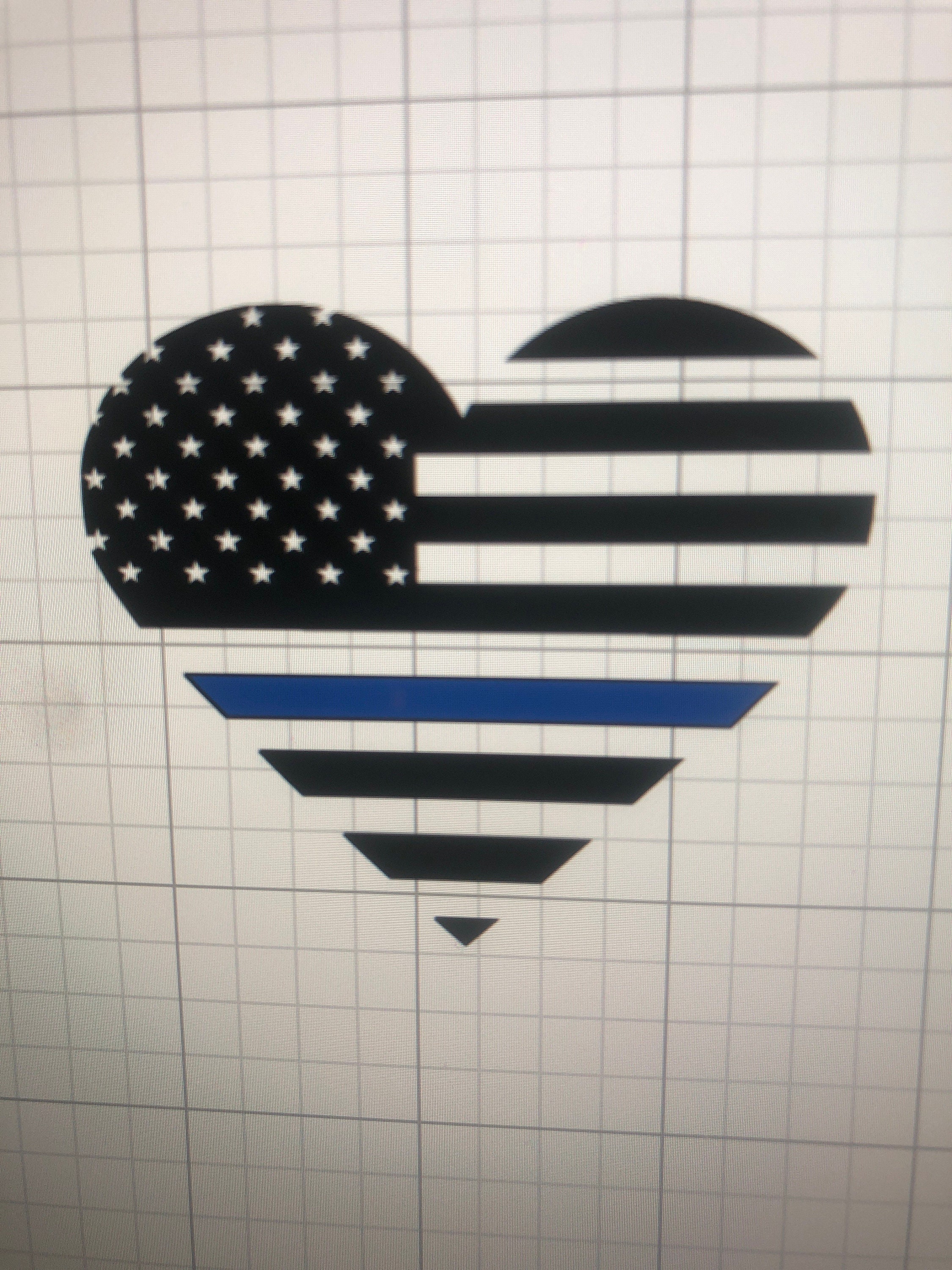 Thin Blue Line Decals - Etsy