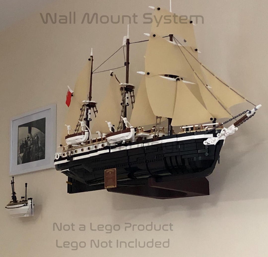 Wall Mount to Display Lego Endurance Ship (10335) and Lifeboat (40729 ...