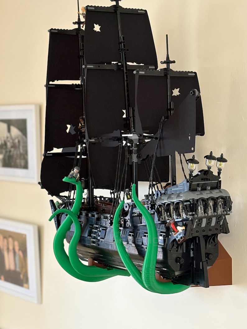 Wall Mount Lego Captain Jack Sparrow's Pirate Ship (10365) the Black ...