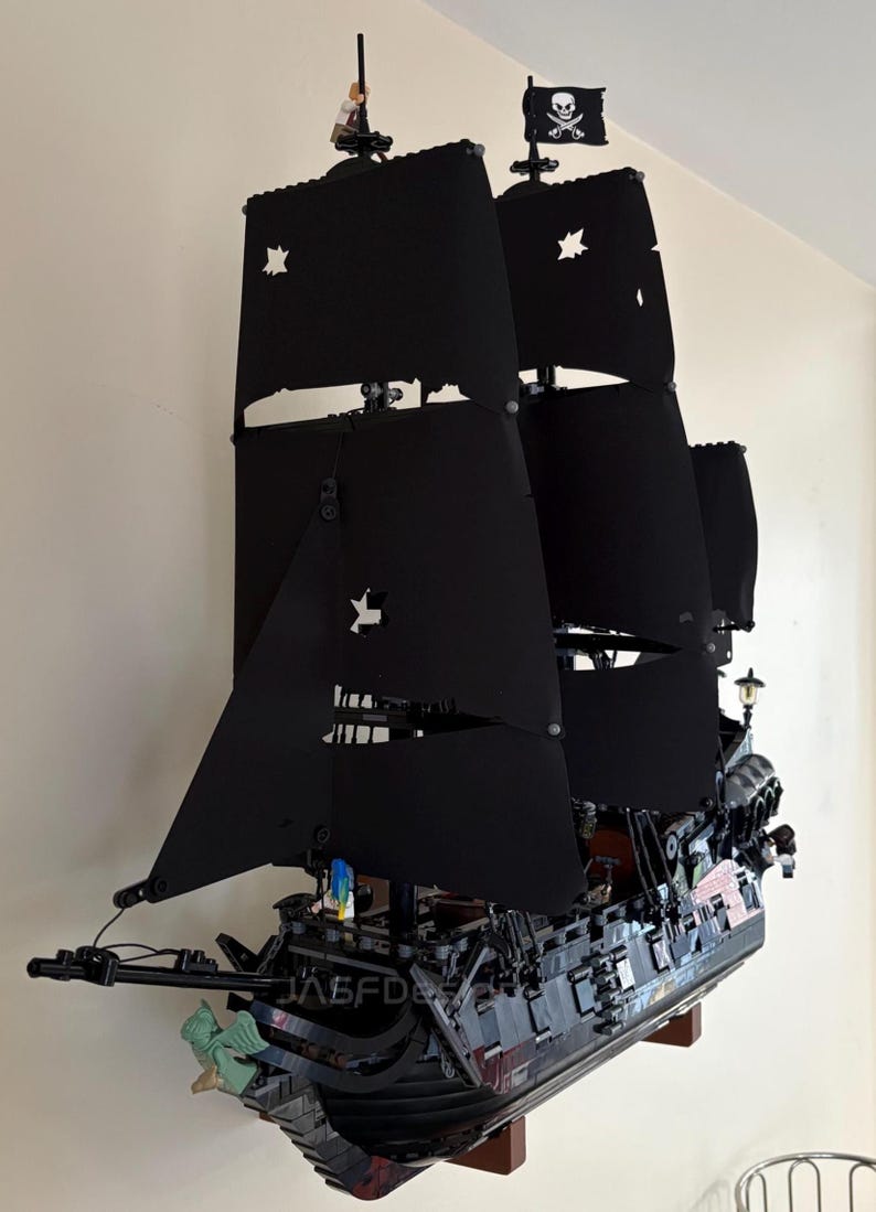Wall Mount Lego Captain Jack Sparrow's Pirate Ship (10365) the Black ...
