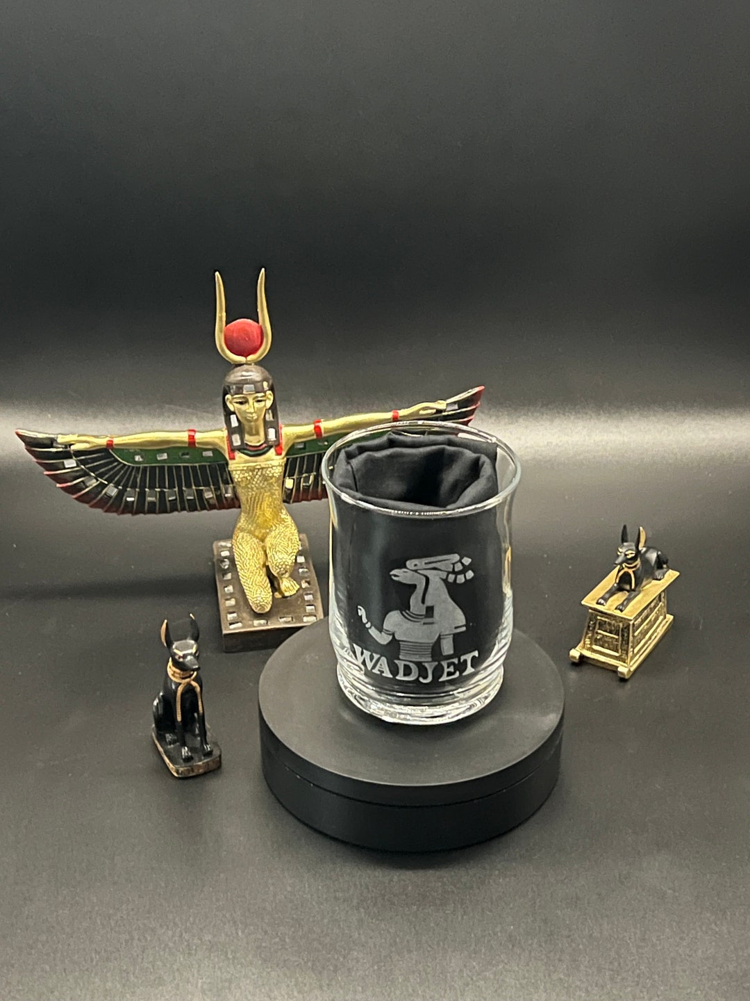 Wadjet Egyptian Gods & Goddesses Collection Engraved Candle Holder - Etsy