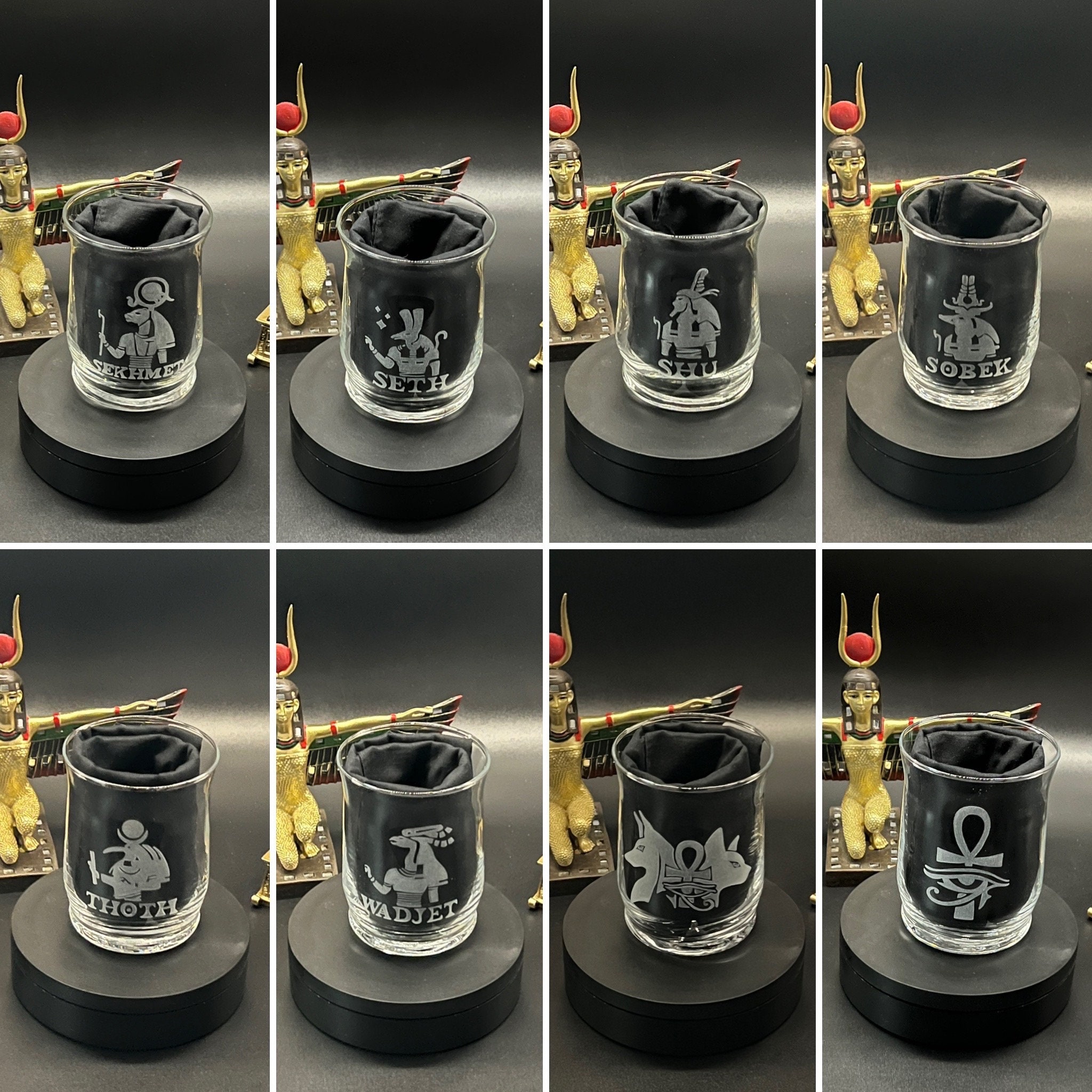 Seth - Egyptian Gods & Goddesses Collection Engraved Candle Holder - Etsy