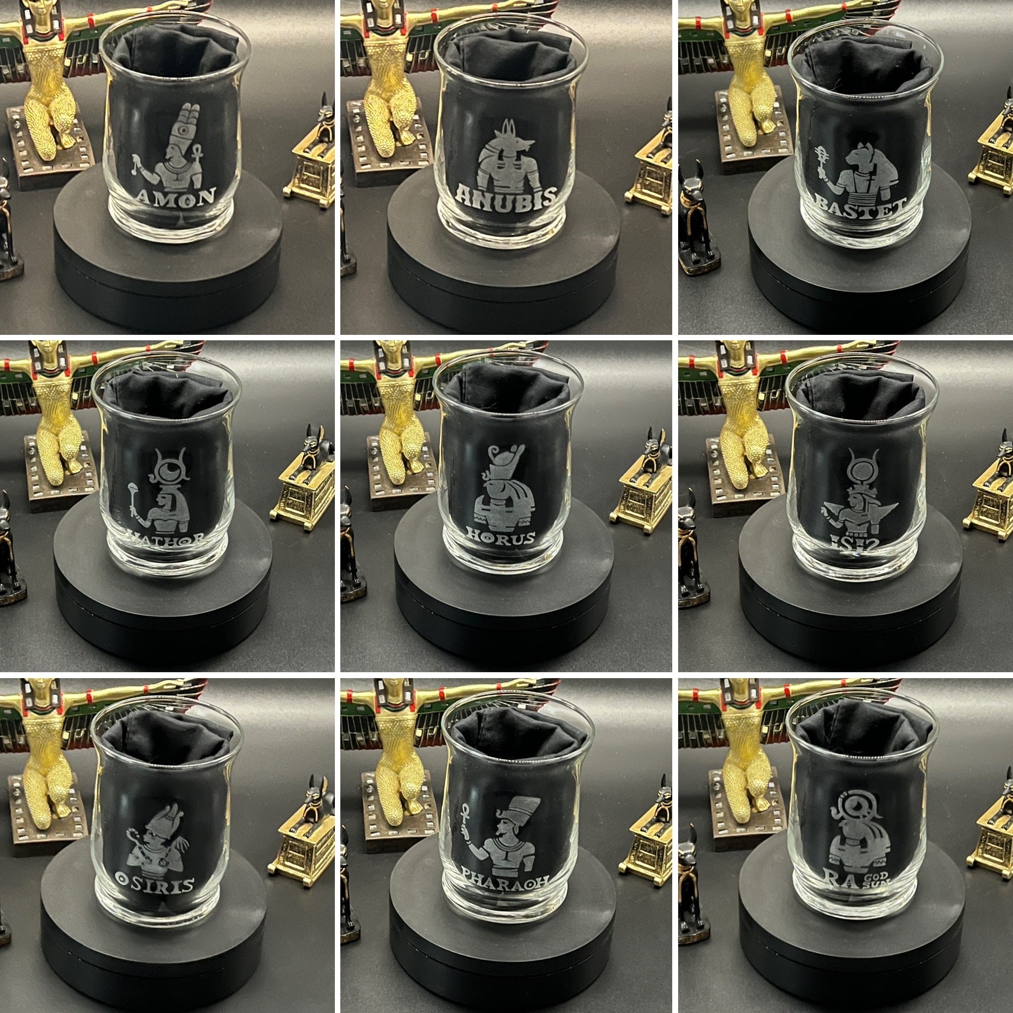 Seth - Egyptian Gods & Goddesses Collection Engraved Candle Holder - Etsy