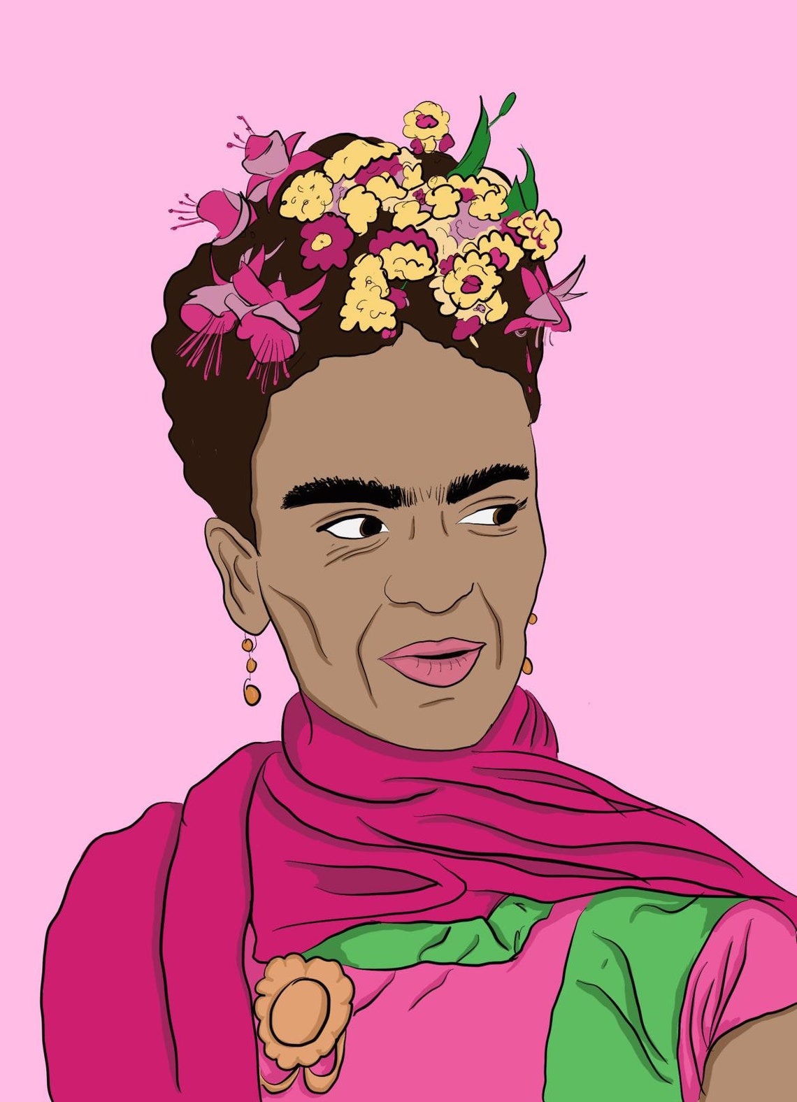 Frida Kahlo Feminist Icon Print Feminism Art Work Pop Etsy España