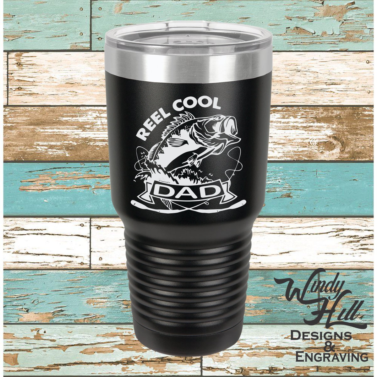 Reel Cool DAD, Reel Cool PAPA, 30oz Tumbler, Camping, Fishing, Birthday ...