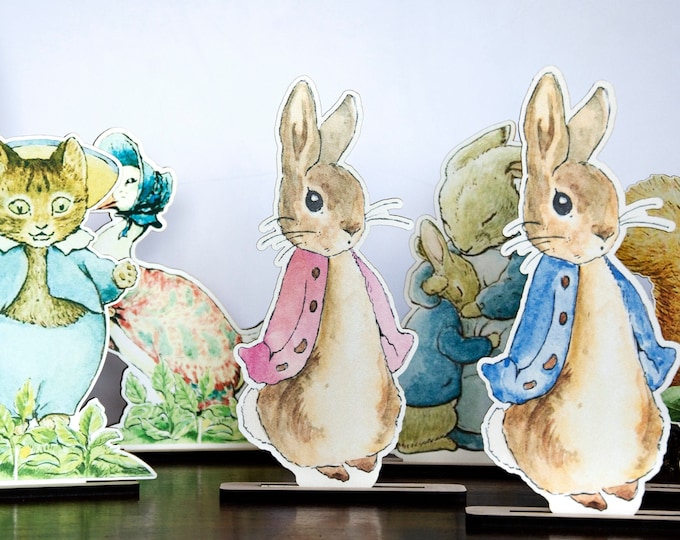 Peter Rabbit & Friends Figures | Wooden Peter Rabbit Cutouts | Beatrix ...