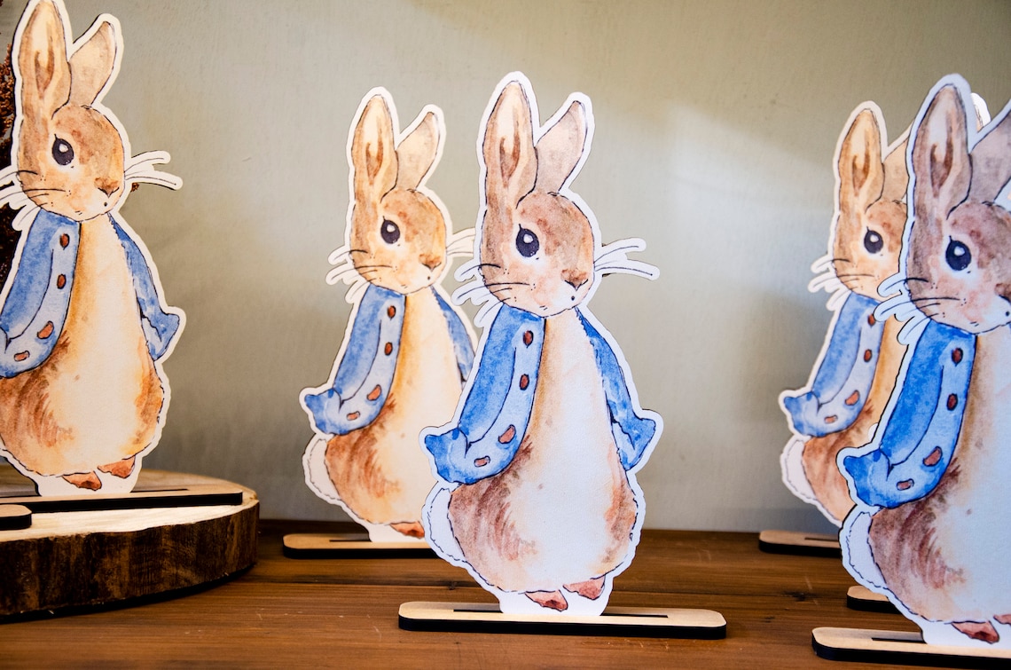 Peter Rabbit Figure | Wooden Peter Rabbit Table Decor | Peter Rabbit ...
