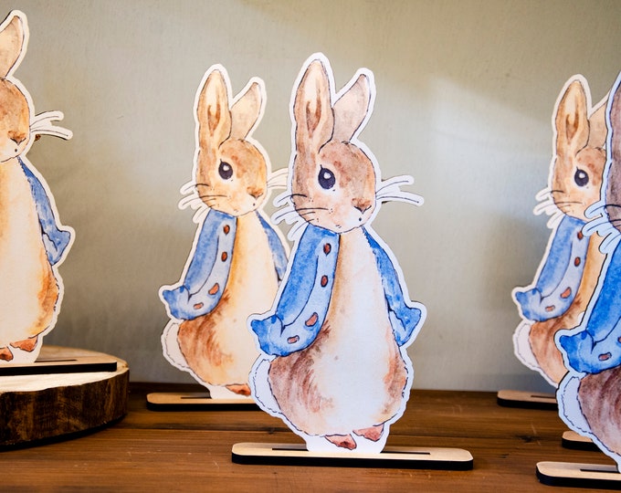 Peter Rabbit Cutouts | Wooden Peter Rabbit Table Decor | Peter Rabbit ...