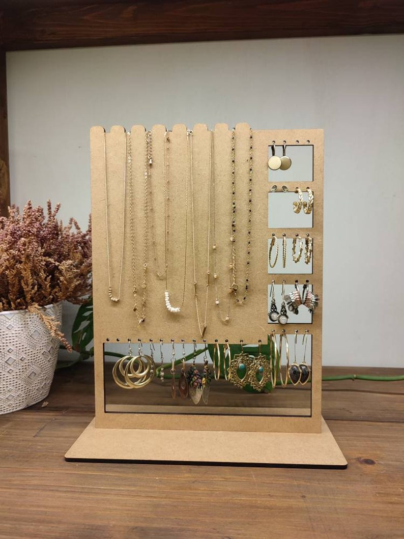 Necklace Stand Earring Stand Wooden Jewelry Holder - Etsy