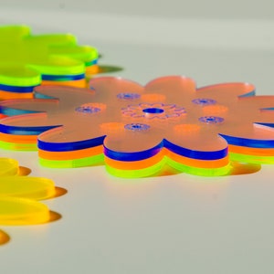 Funky Kitchen Essentials | Neon Flower Coaster | Maximalist Home Decor ...