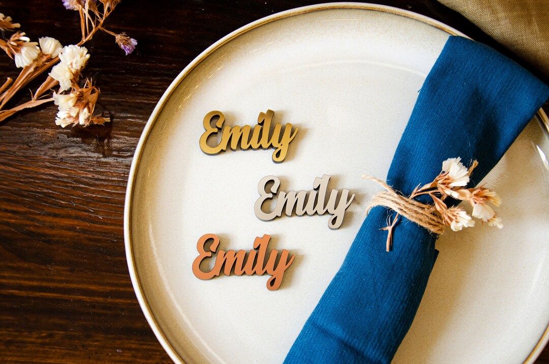 Elegant Gold Name Place Setting - Wedding Place Cards for Table Decor ...