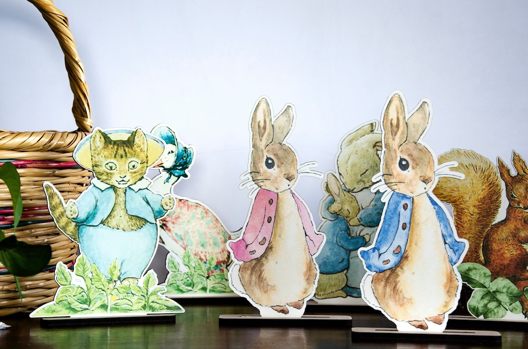 Peter Rabbit & Friends Figures | Wooden Peter Rabbit Cutouts | Beatrix ...