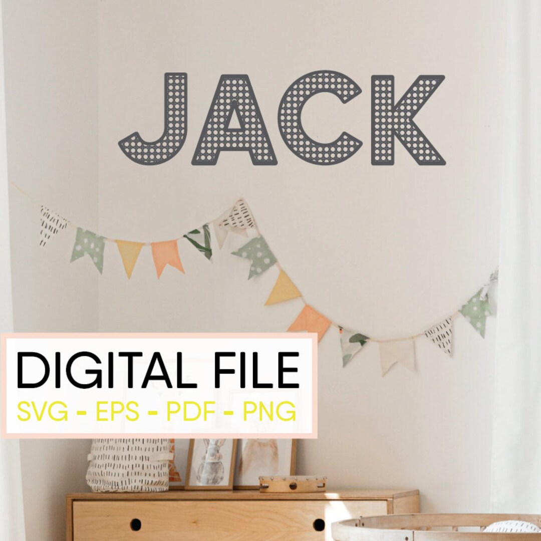 Rattan Pattern Alphabet Digital Download | Personalised Rattan Letters ...