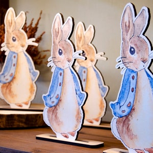 Peter Rabbit Figure | Wooden Peter Rabbit Table Decor | Peter Rabbit ...