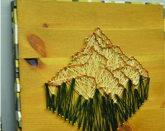 String Art Mountain Pattern - Etsy