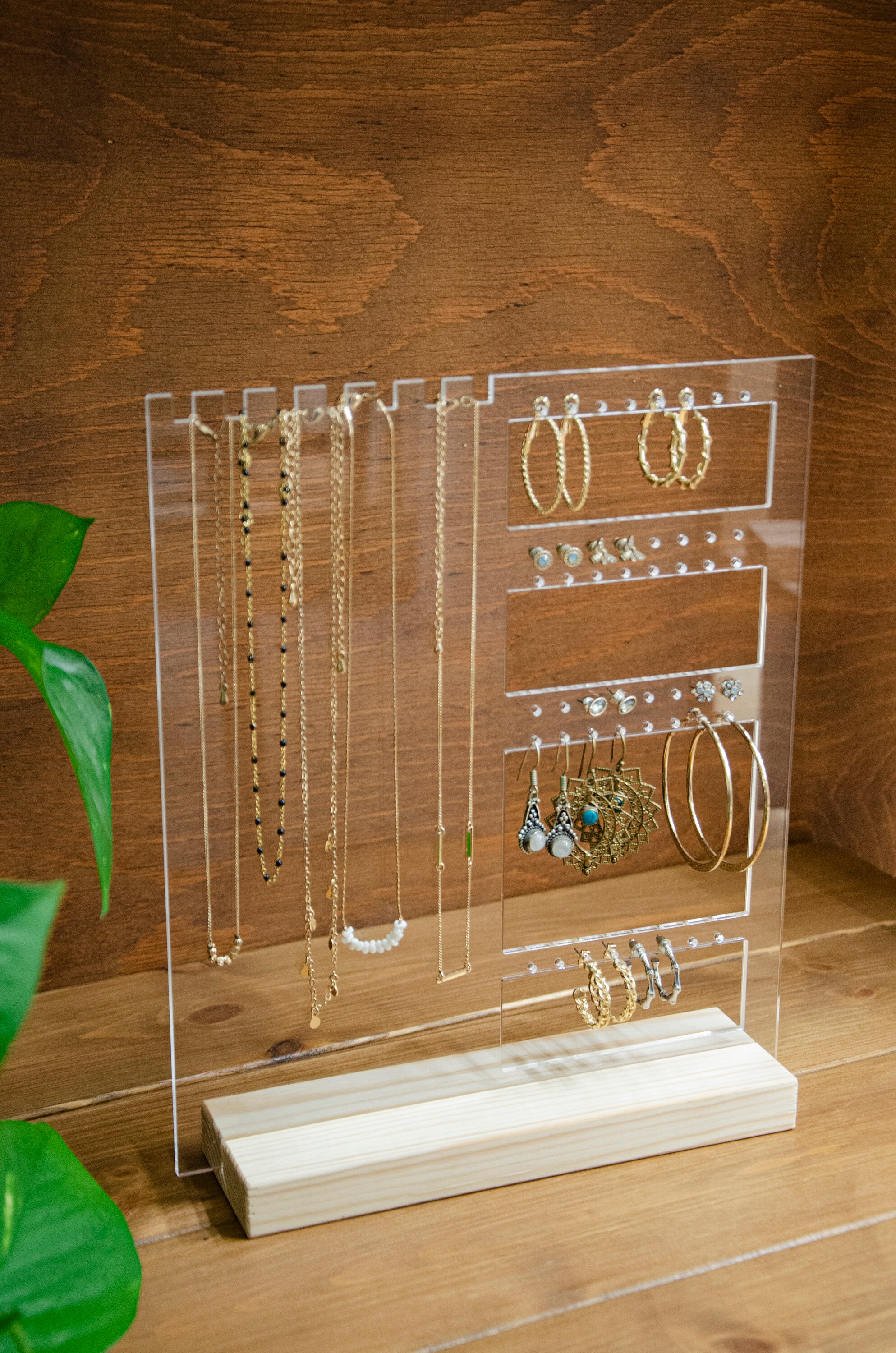 Jewellery Stand Necklaces and Earrings Organizer Clear - Etsy