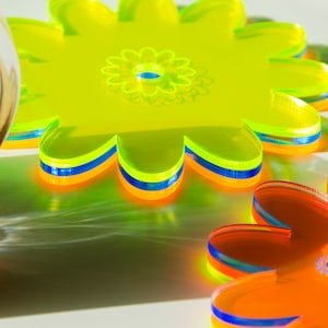 Funky Kitchen Essentials | Neon Flower Coaster | Maximalist Home Decor ...