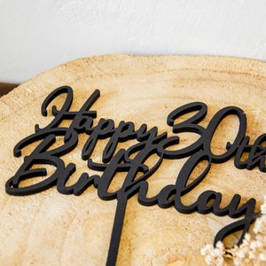 Choose Age and Color Topper | Happy 30th Birthday | Birthday Topper ...