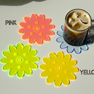 Funky Kitchen Essentials | Neon Flower Coaster | Maximalist Home Decor ...
