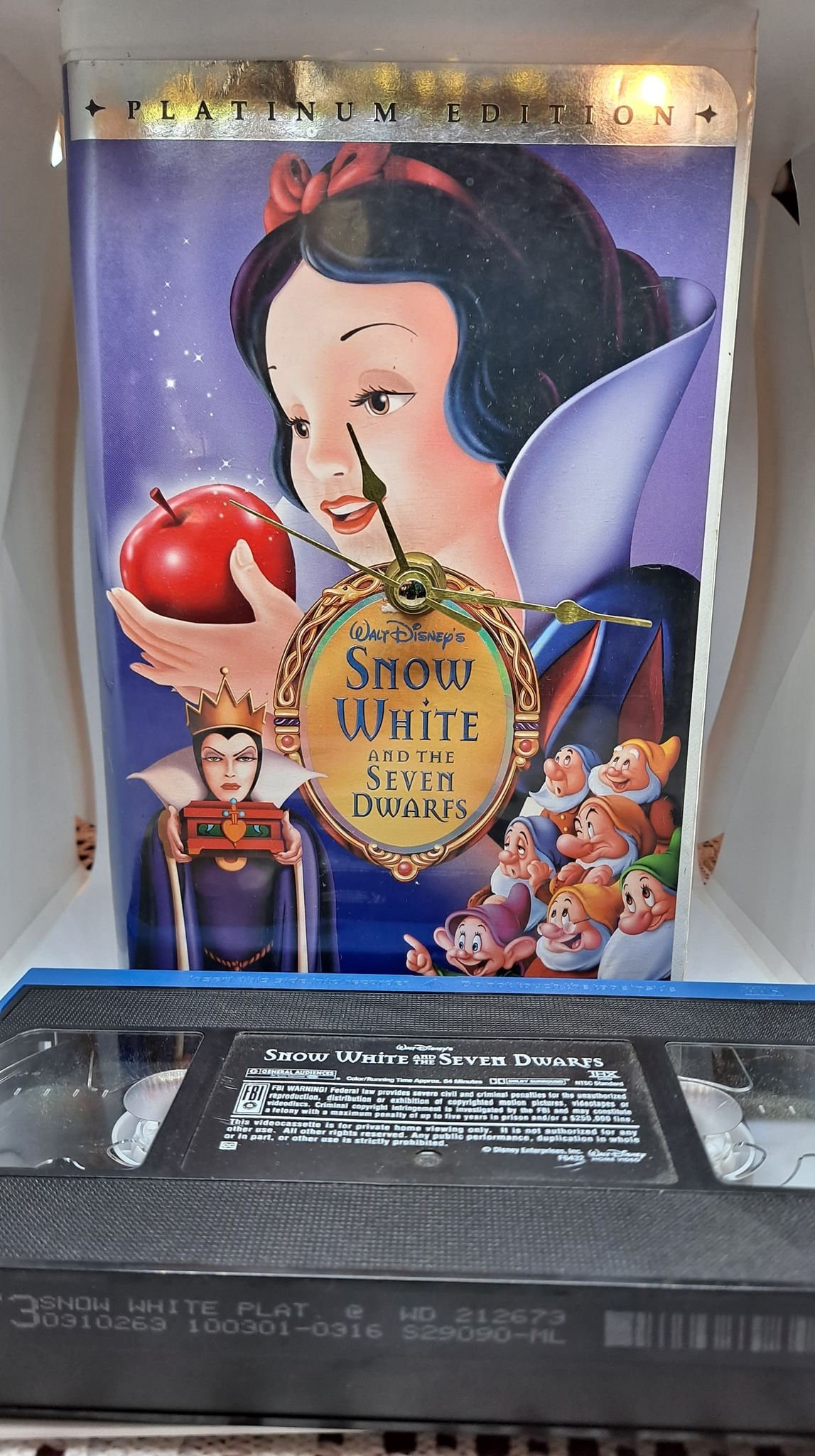 Upcycle Disney VHS Clam Shell Quartz Clock Snow White - Etsy