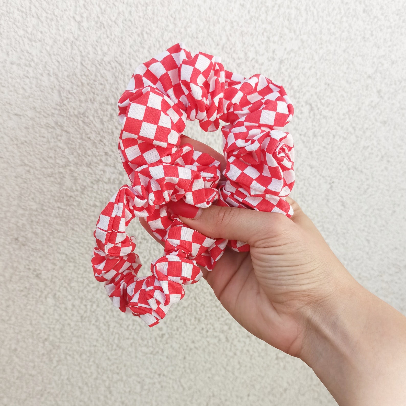 Croatian Checkerboard Scrunchies Red & White Squares - Etsy