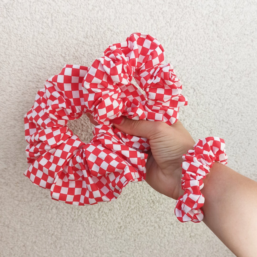 Croatian Checkerboard Scrunchies | Red & White Squares | Hrvatska ...