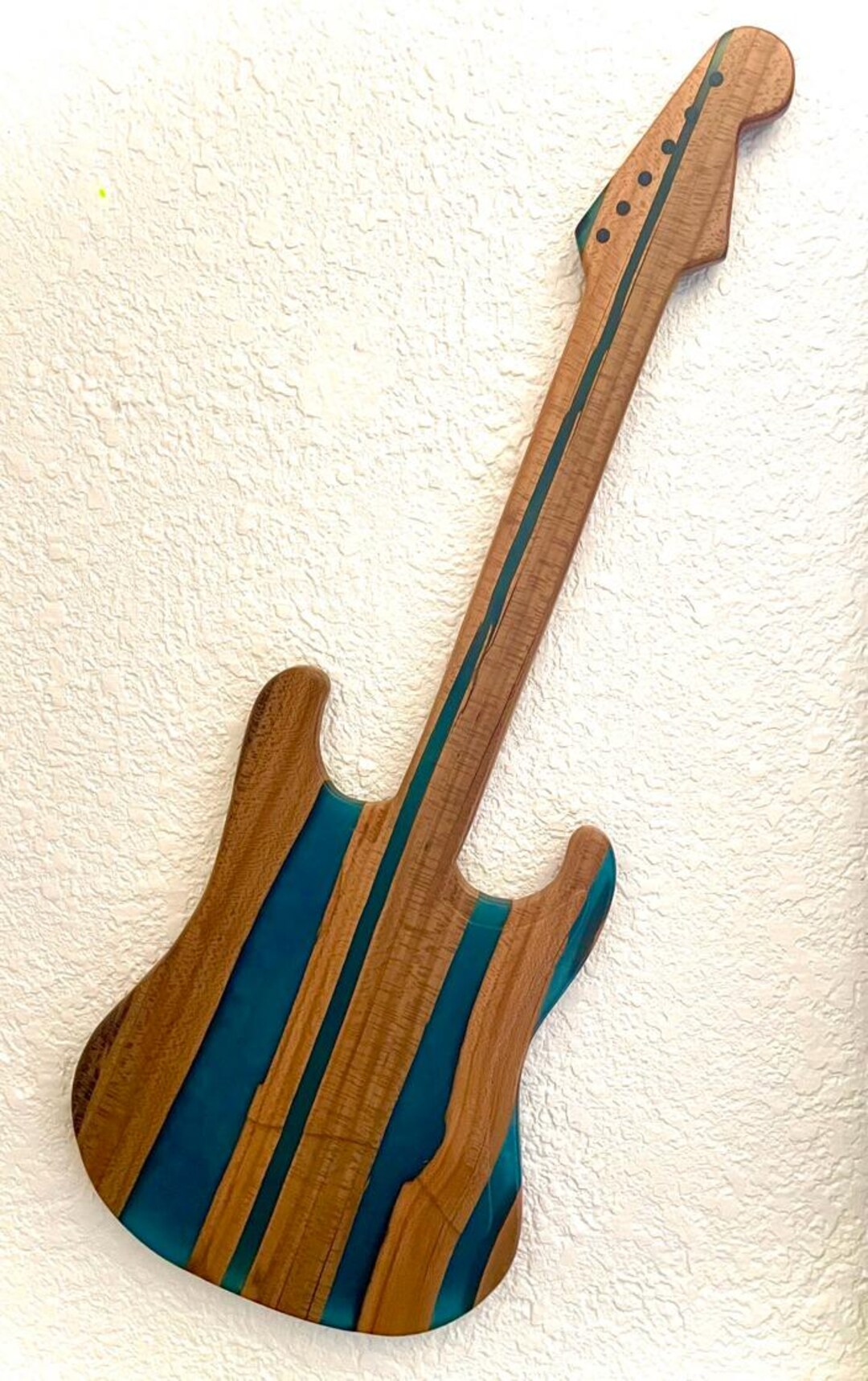 Fender Stratocaster Inspired Wall Art - Wood and Epoxy - Etsy