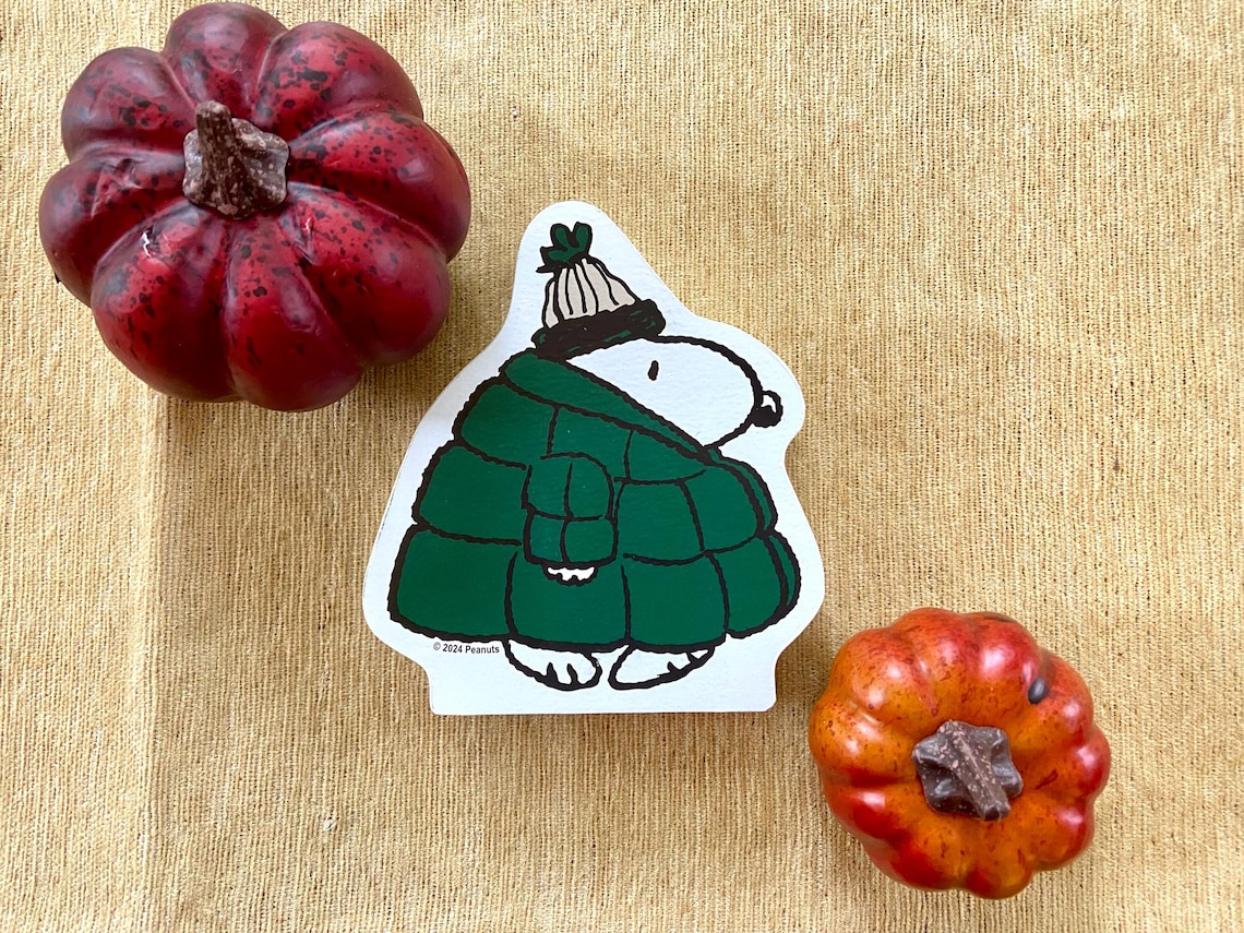 Snoopy Puffer Jacket Wood Decor - Etsy