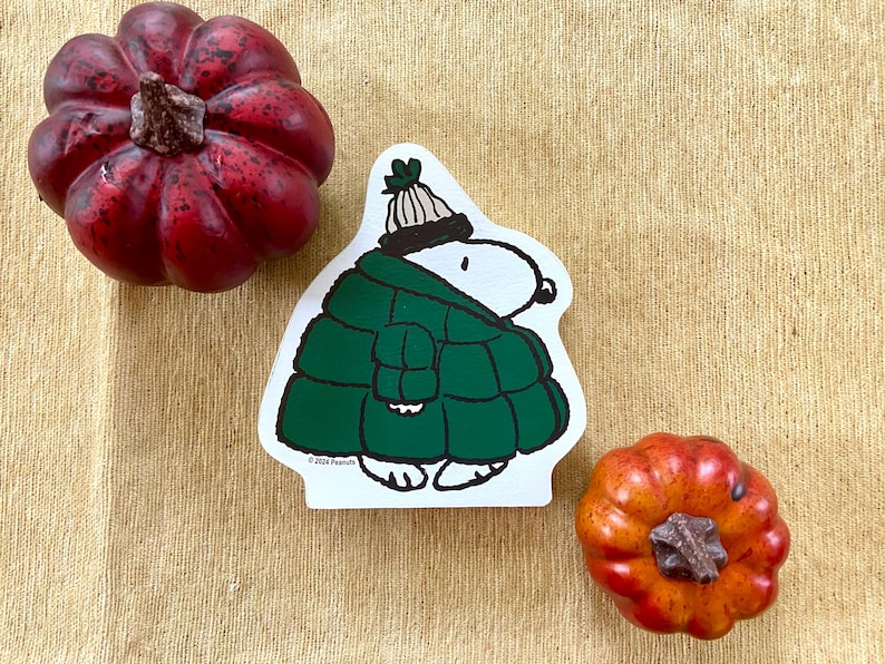 Snoopy Puffer Jacket Wood Decor - Etsy