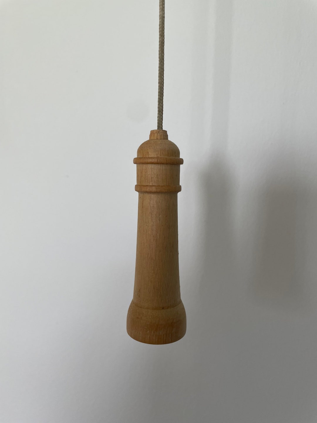 The Lighthouse. Hand Turned Wooden Light Pull - Etsy UK