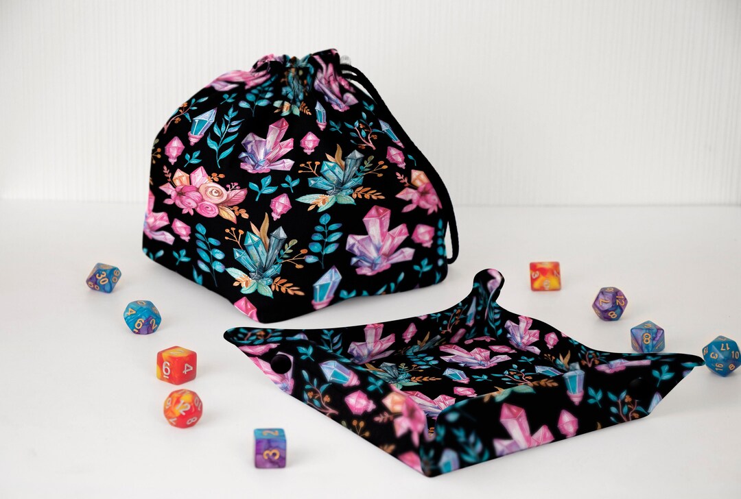 Dice Bag Pockets Dice Rolling Tray Crystal Dice Bag Tray - Etsy